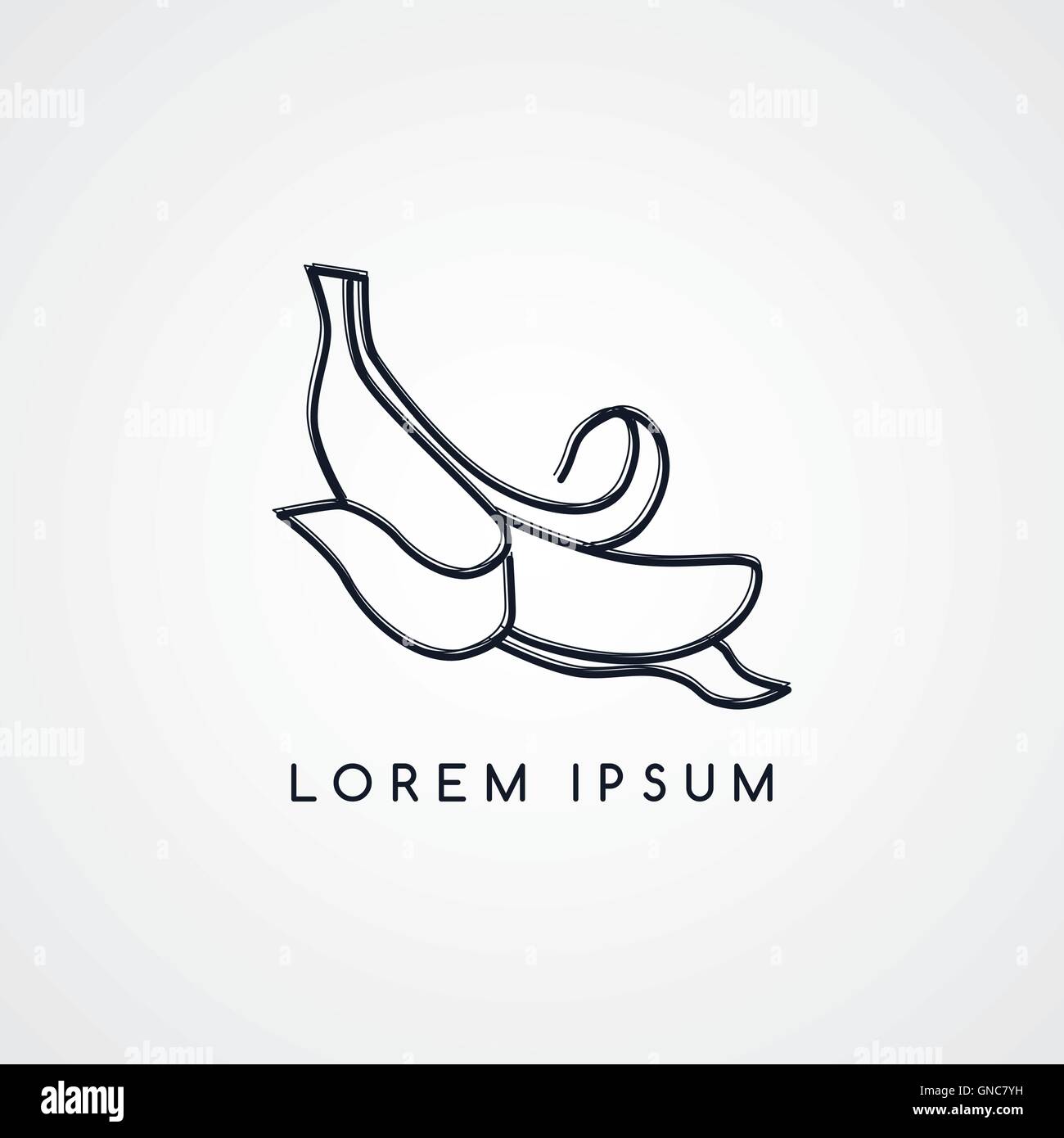 Banana vector sketch hi-res stock photography and images - Alamy