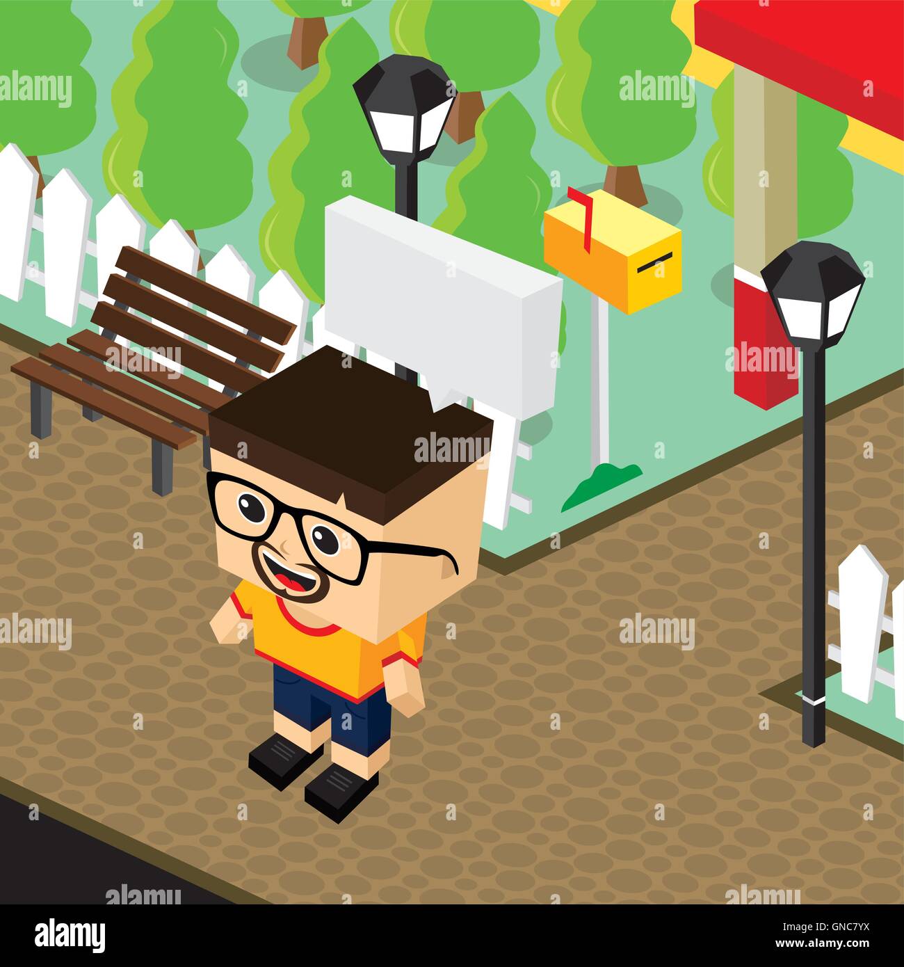 cartoon life isometric theme Stock Vector Image & Art - Alamy