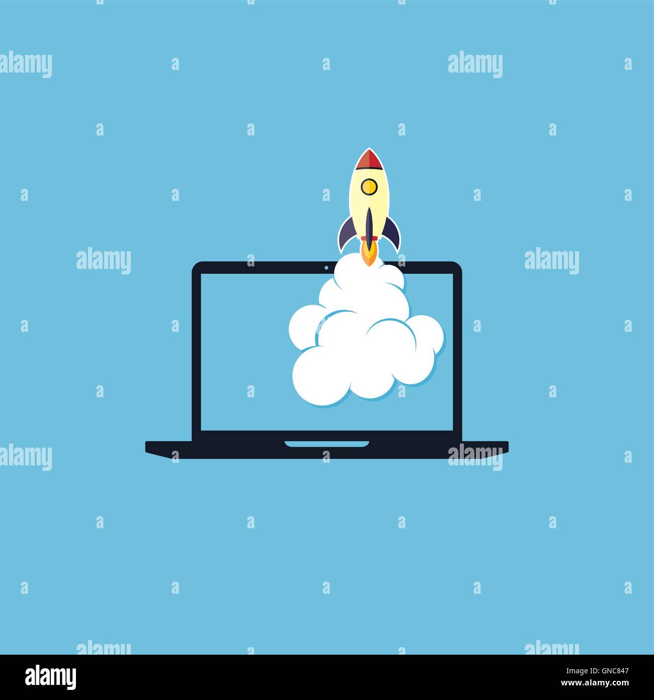 start up program rocket computer boot program Stock Vector Image & Art ...