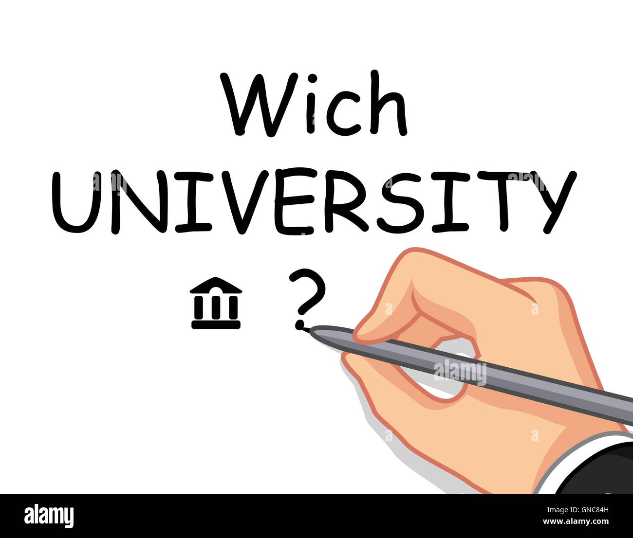 Hands writing letter Stock Vector Images - Alamy