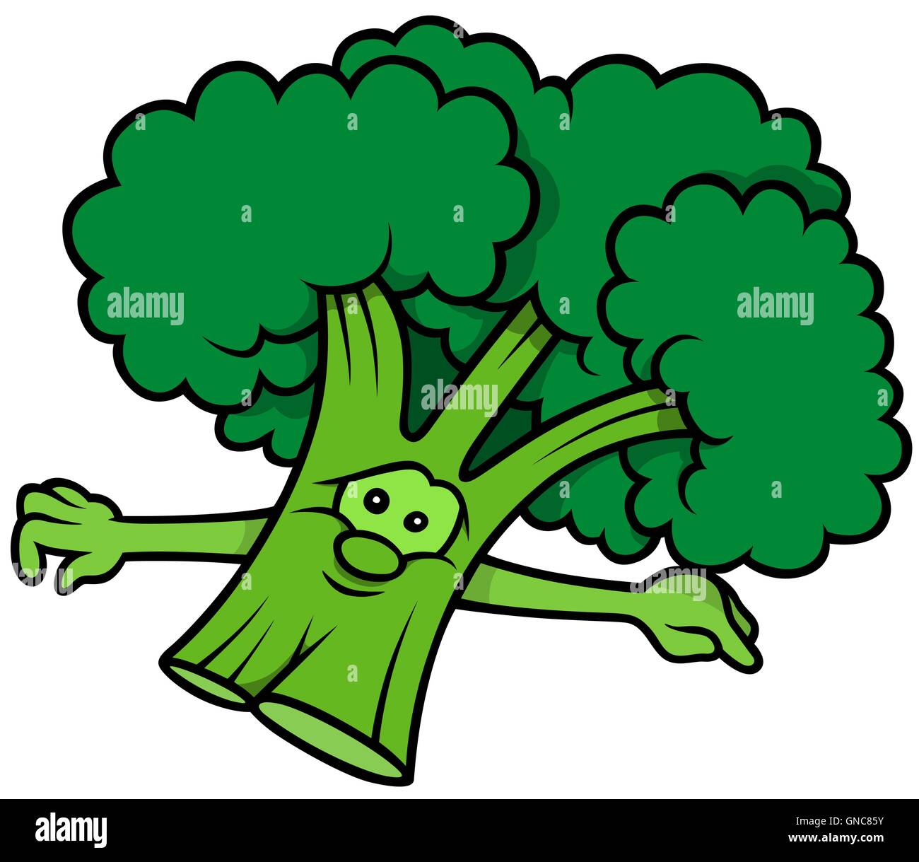 Green Cartoon Broccoli Stock Vector Image & Art - Alamy