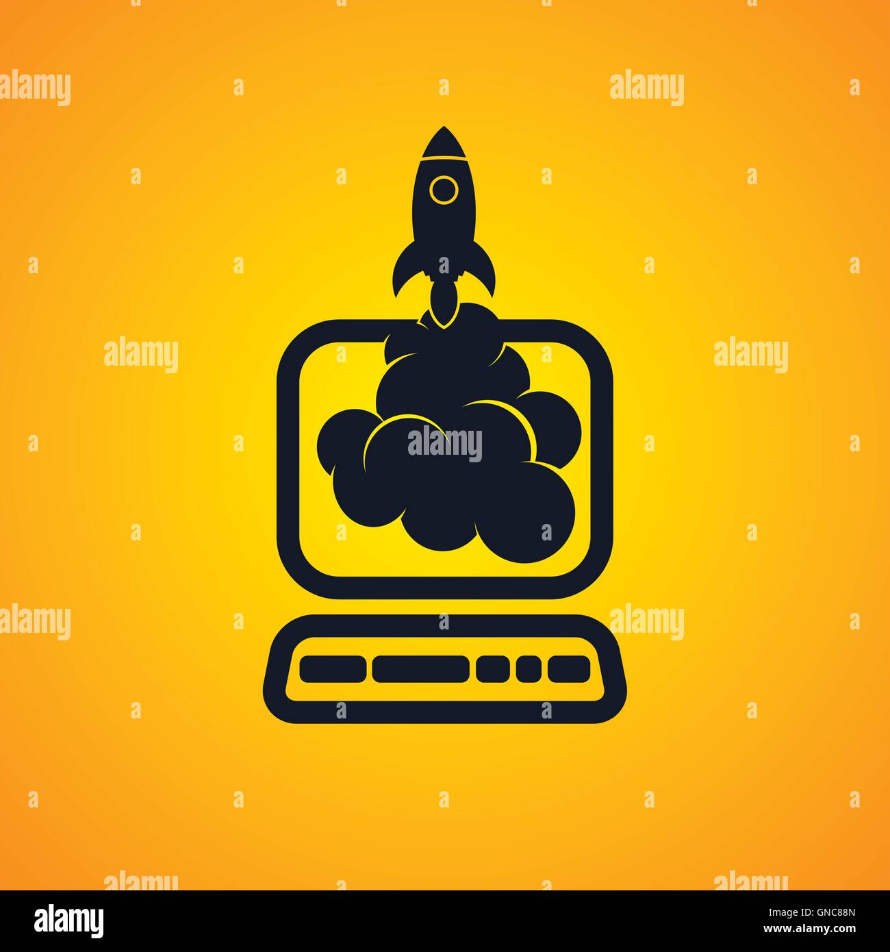 start up program rocket computer boot program Stock Vector Image & Art ...