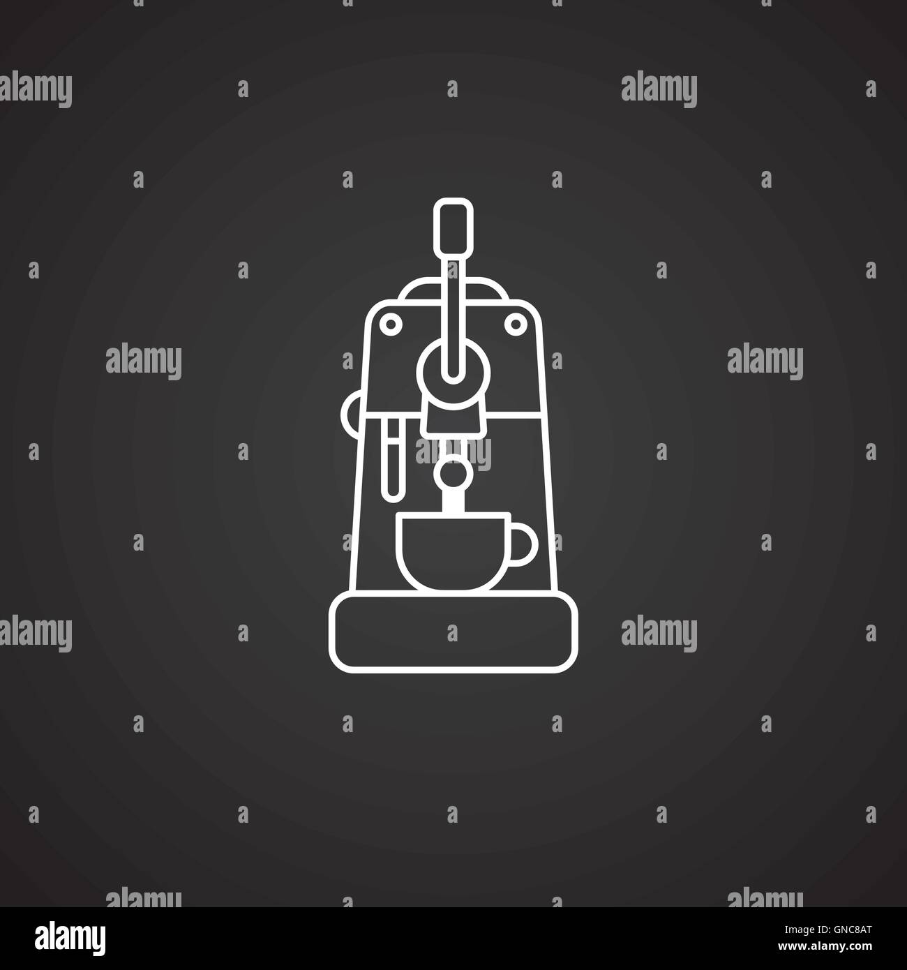 Espresso machine coffee ground Stock Vector Images - Alamy