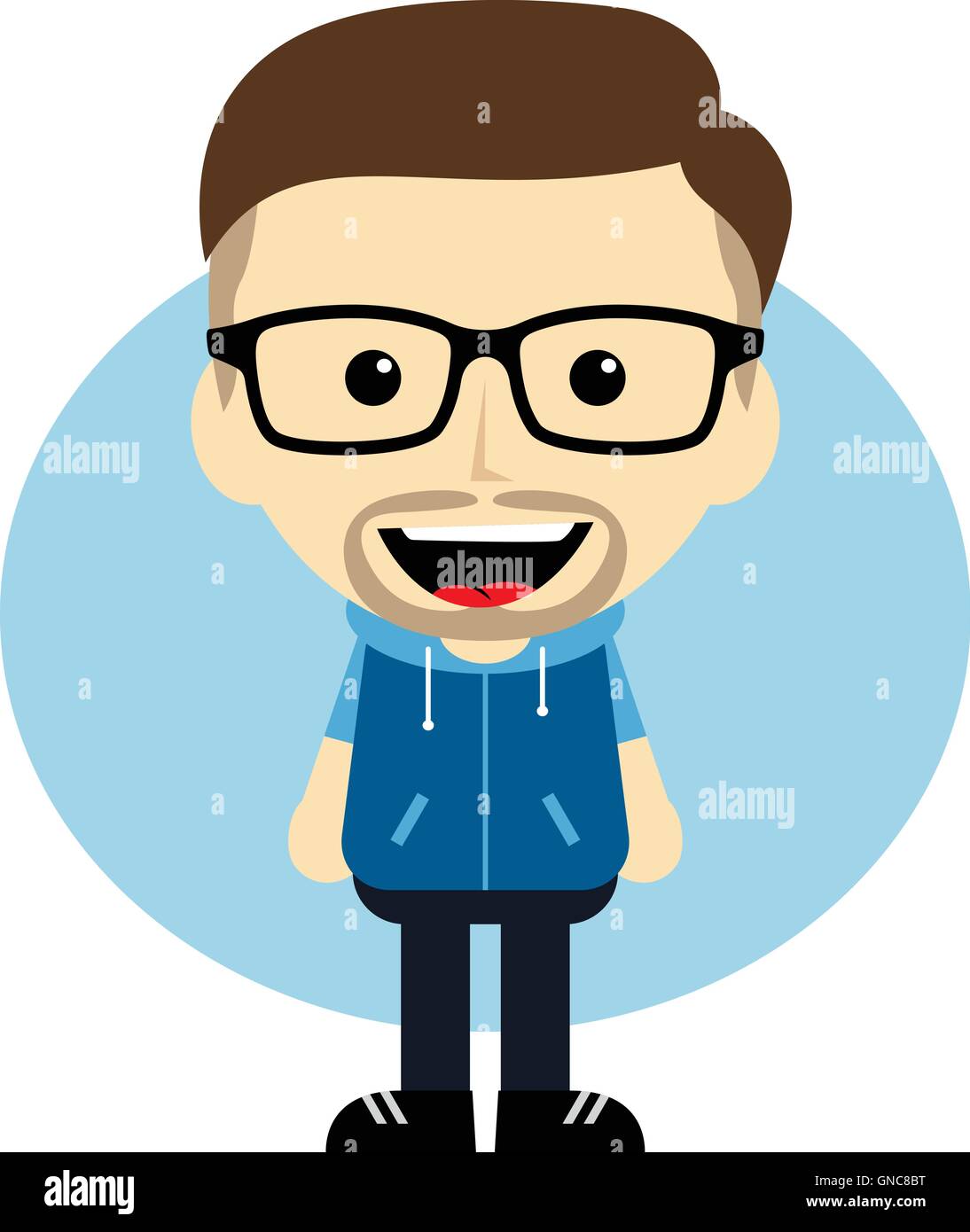 geek cartoon nerd character Stock Vector Image & Art - Alamy