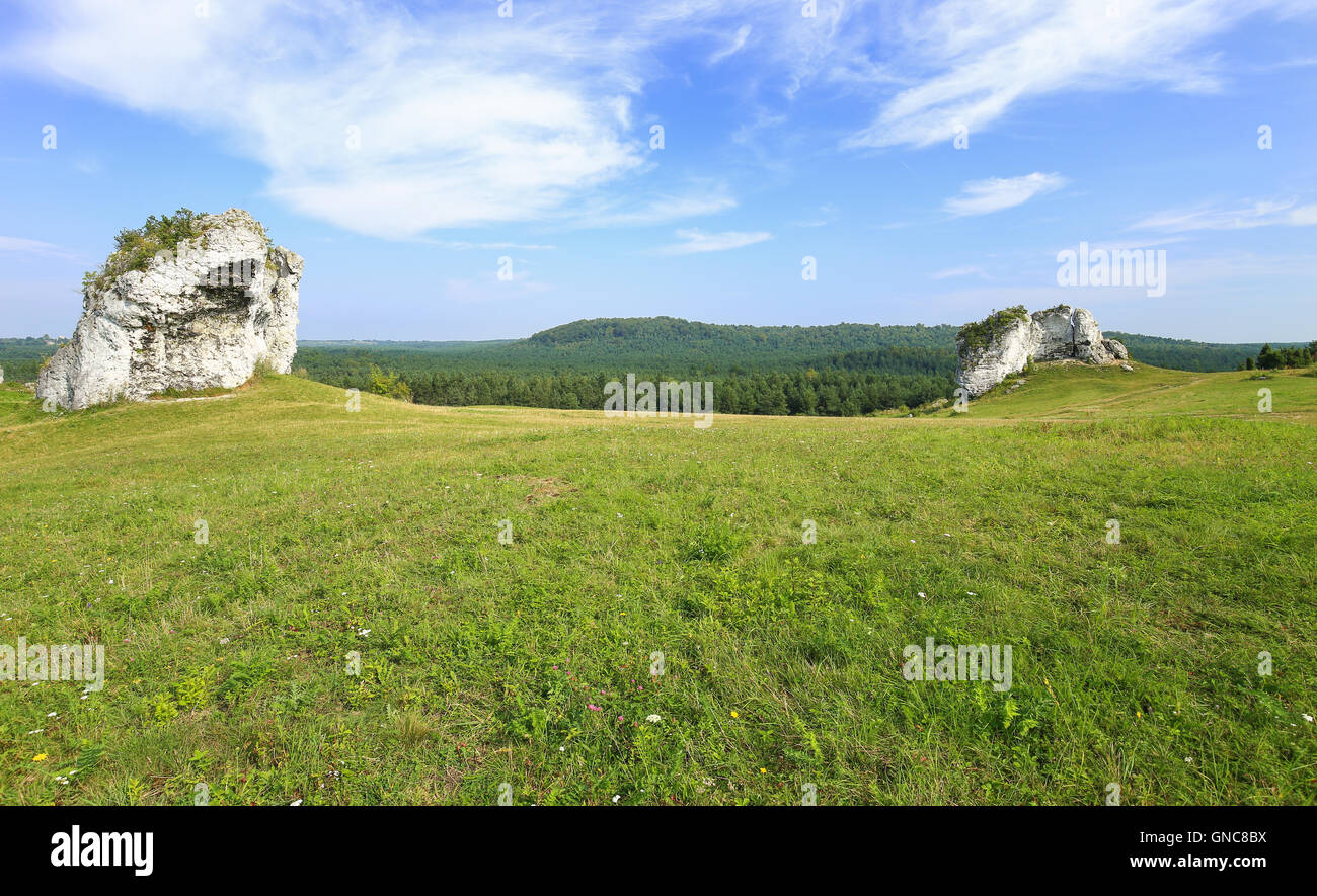 View of the Jurrasic highlands in Poland / landscape Stock Photo - Alamy