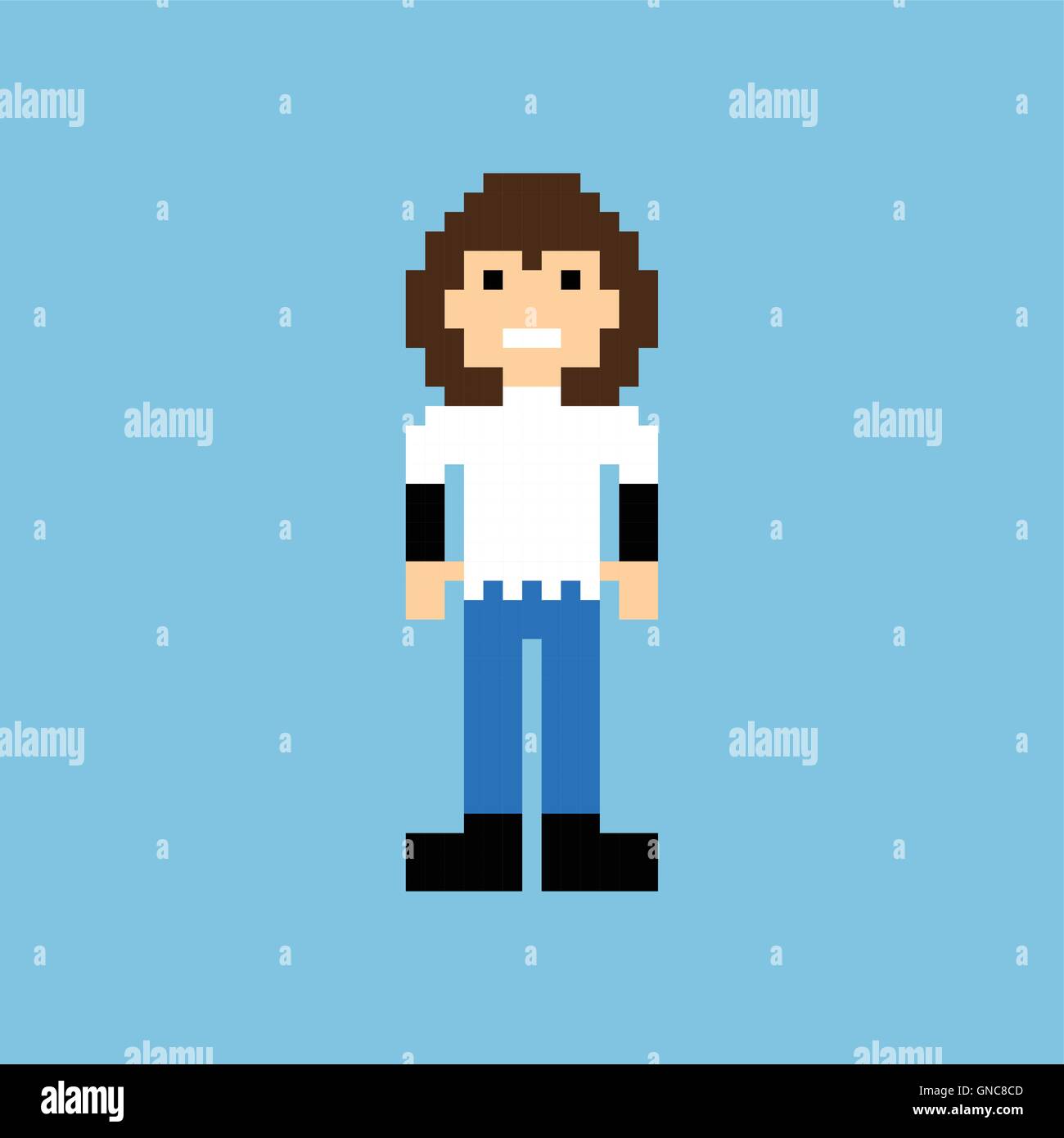 pixel people theme avatar guy Stock Vector Image & Art - Alamy