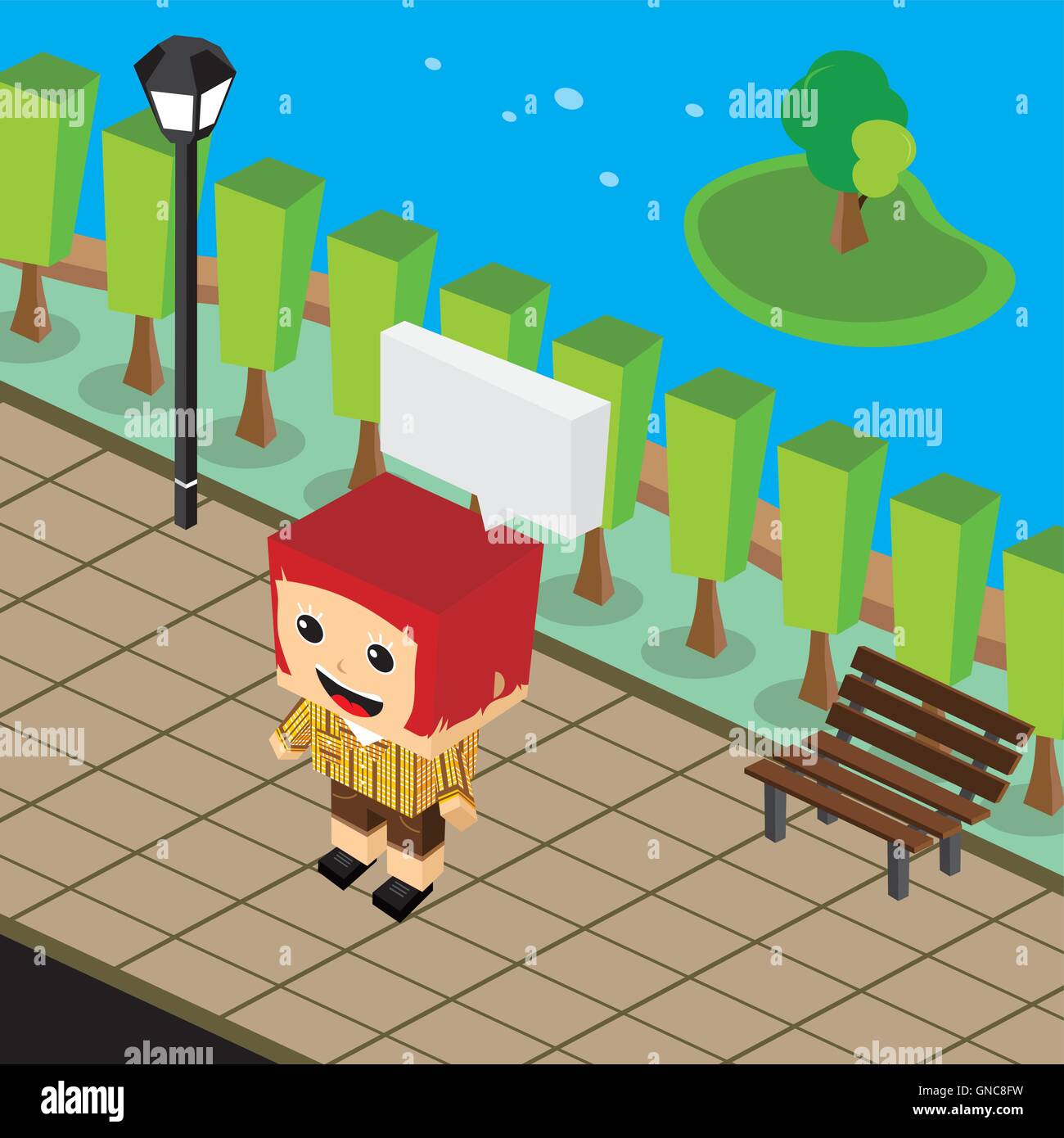 cartoon life isometric theme Stock Vector Image & Art - Alamy