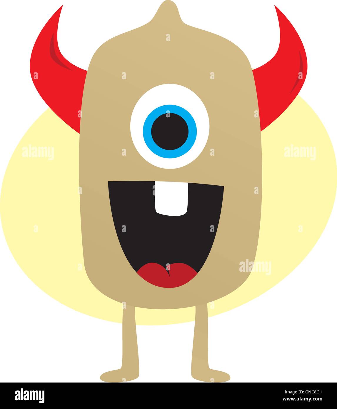 happy little monster Stock Vector Image & Art - Alamy