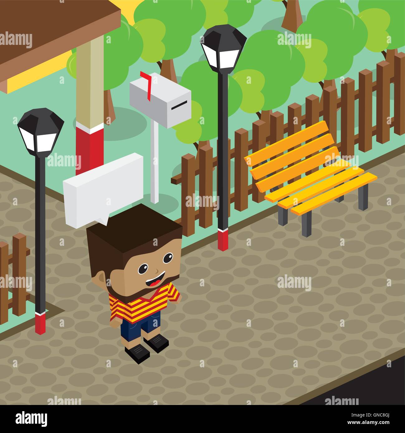 cartoon life isometric theme Stock Vector Image & Art - Alamy