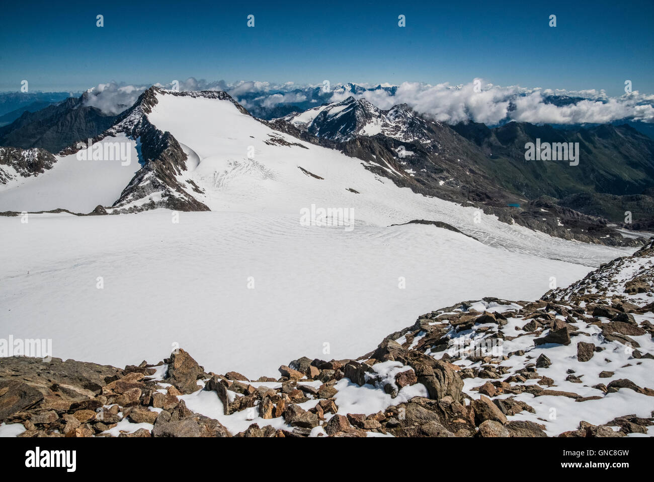 The Stubai Alps. Wilder Freiger 3415m mountain Stock Photo - Alamy