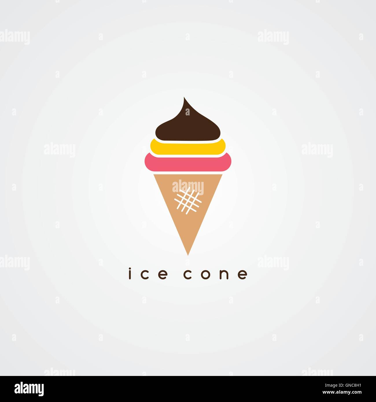 ice cream cone logotype Stock Vector Image & Art - Alamy