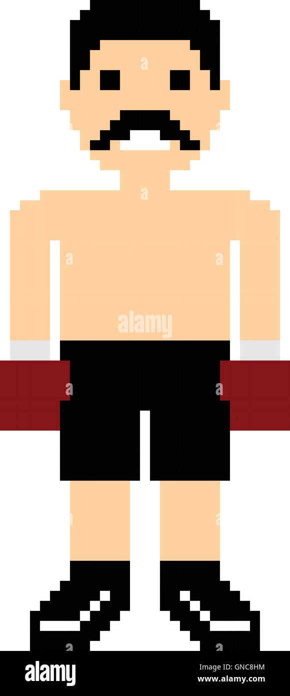 pixel people boxer avatar Stock Vector Image & Art - Alamy