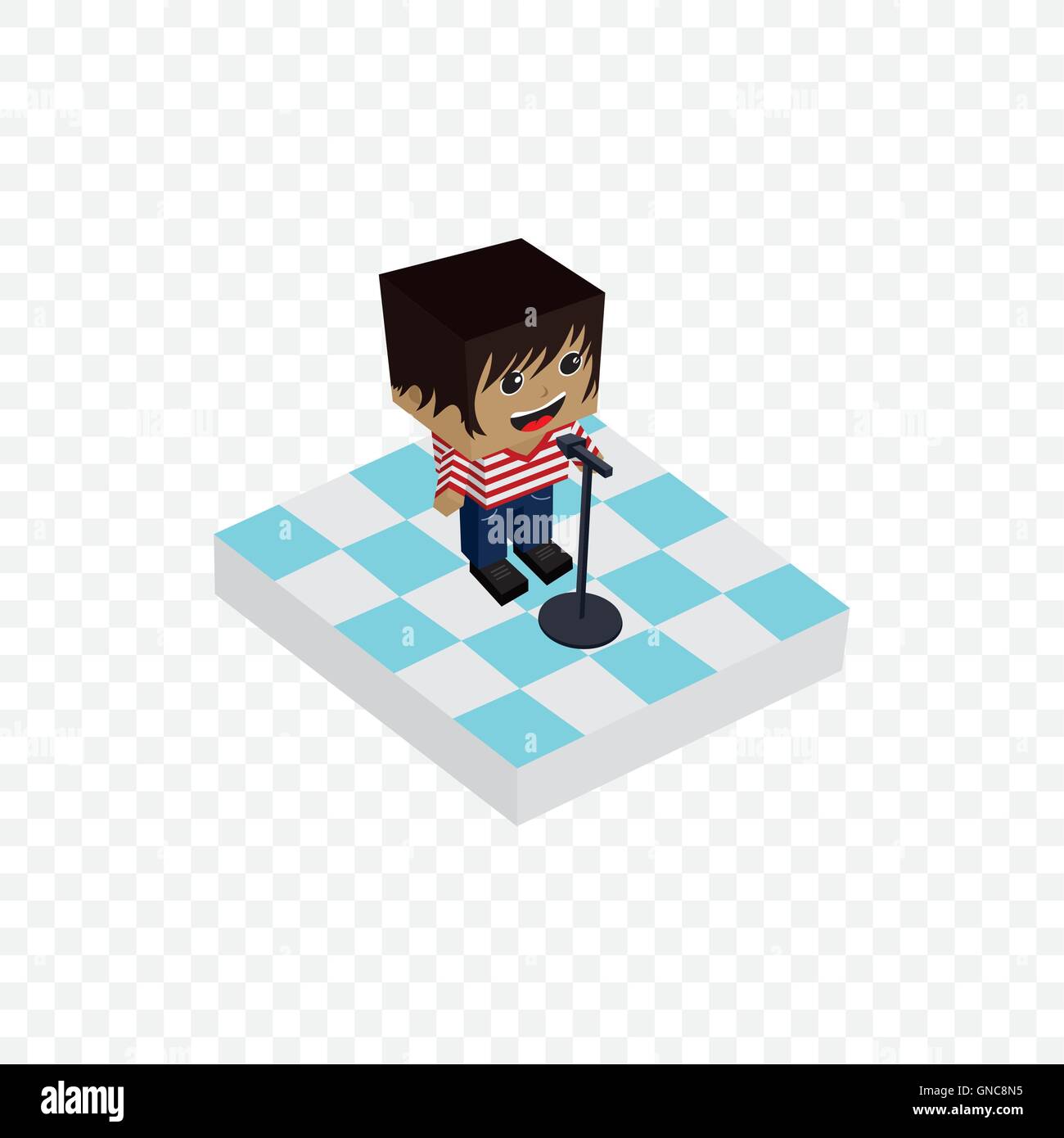 stand up comedy isometric block cartoon Stock Vector Image & Art - Alamy