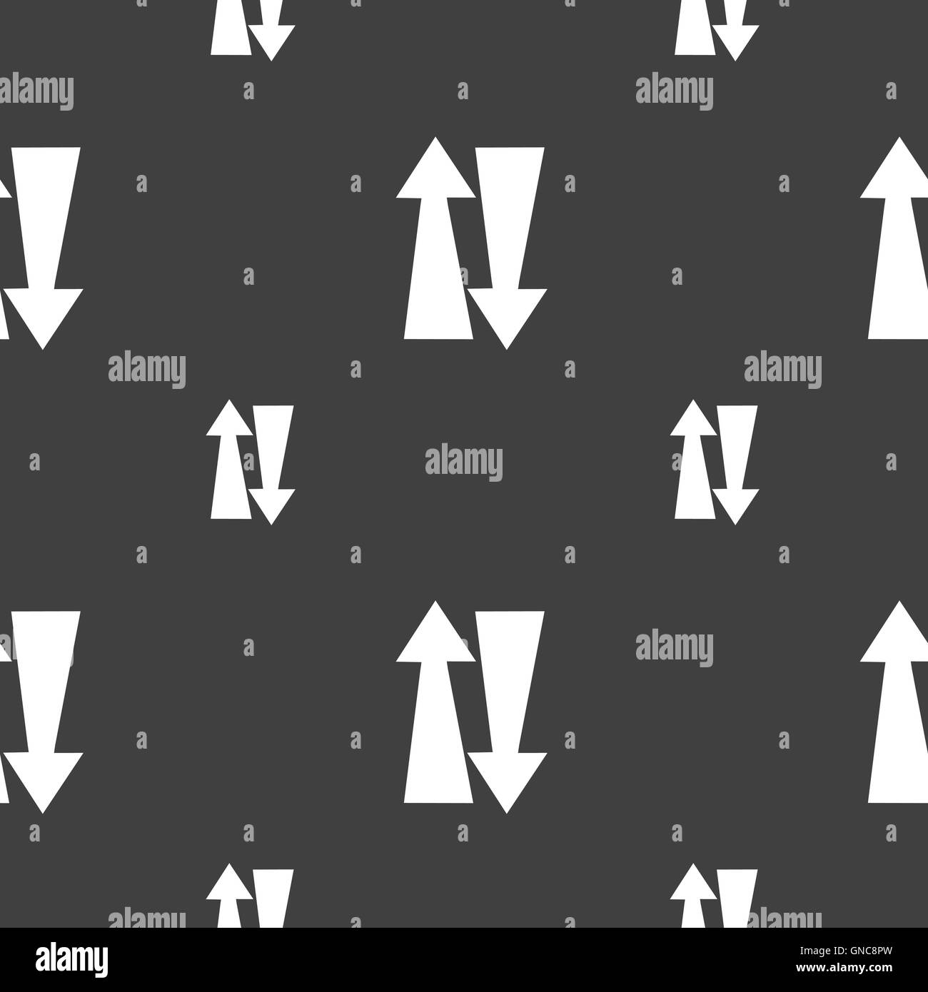 Two way traffic, icon sign. Seamless pattern on a gray background ...