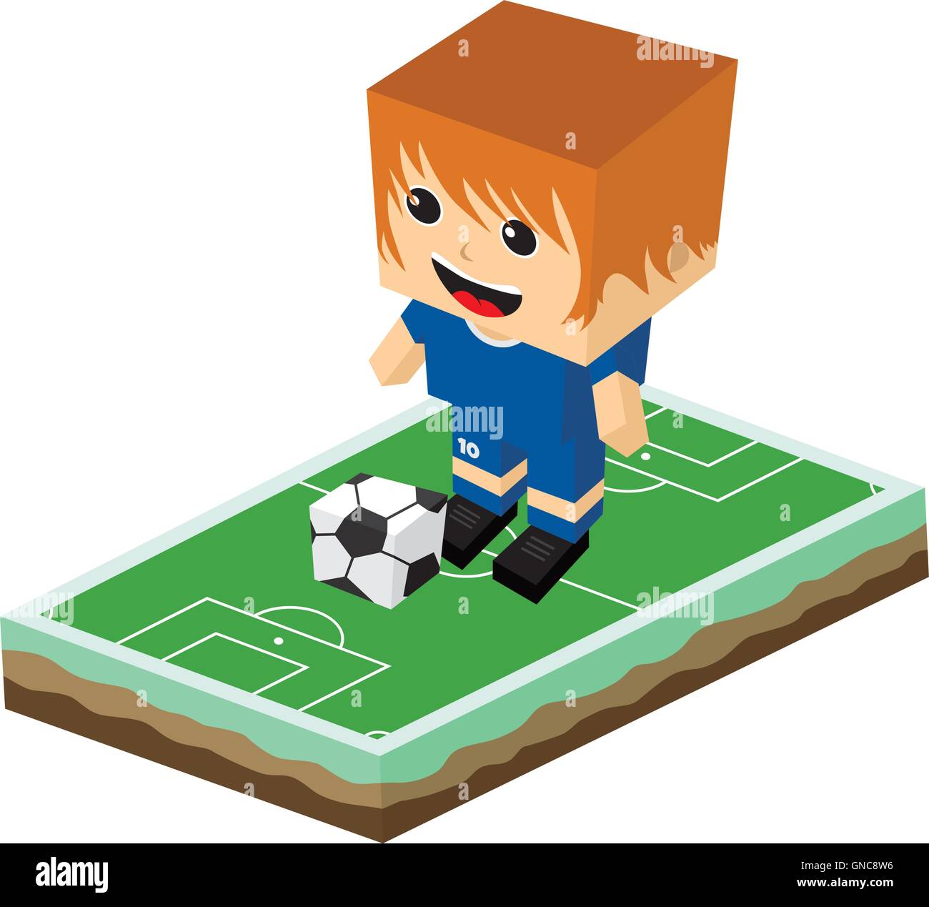 cartoon soccer player Stock Vector Image & Art - Alamy