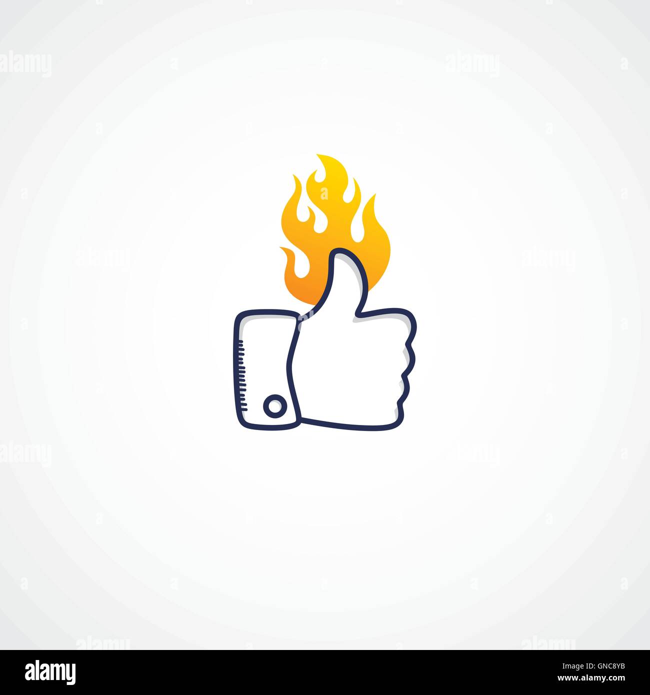 fire thumb up Stock Vector Image & Art - Alamy