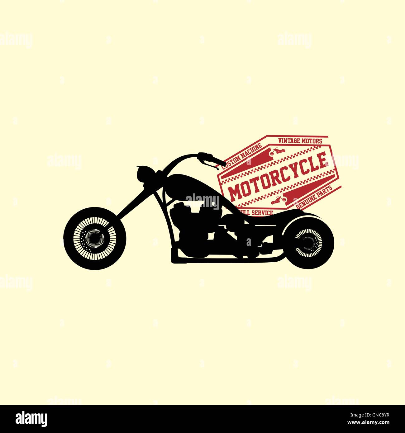 custom motorcycle chopper bike Stock Vector Image & Art - Alamy