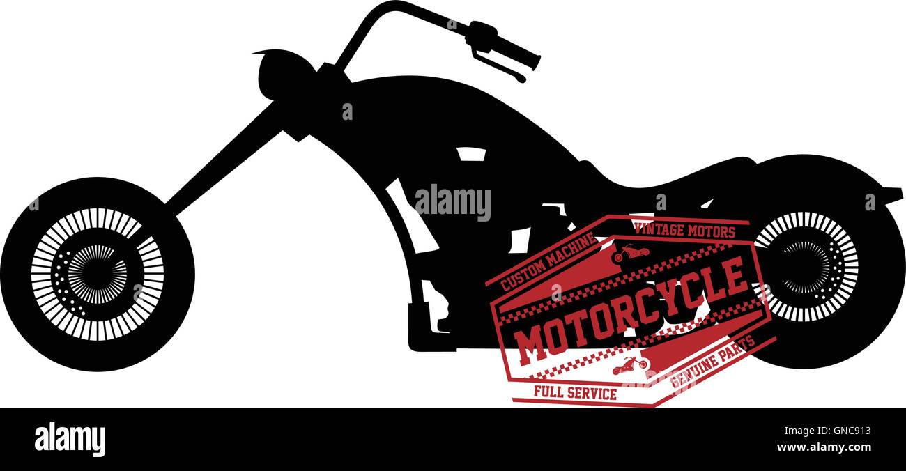 custom motorcycle chopper bike Stock Vector Image & Art - Alamy