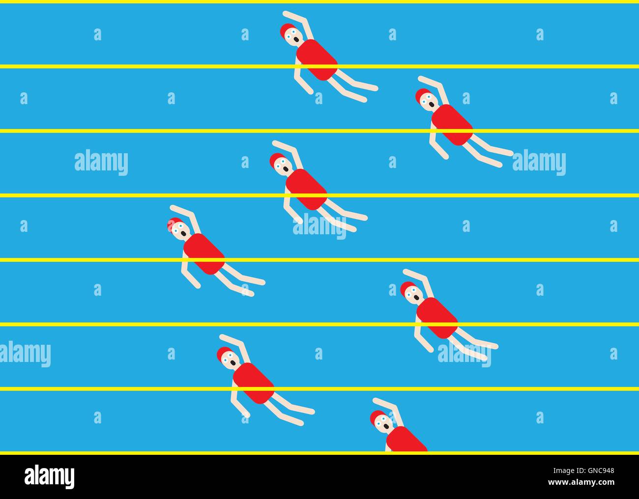 Competitive swimming race Stock Vector Images - Alamy
