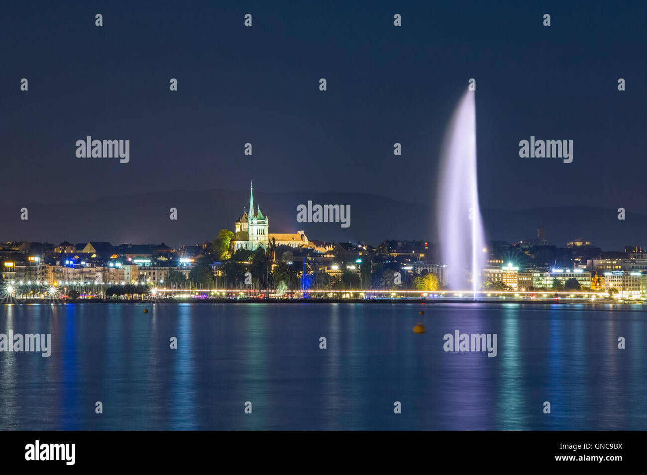 Geneva Switzerland Night High Resolution Stock Photography and Images ...