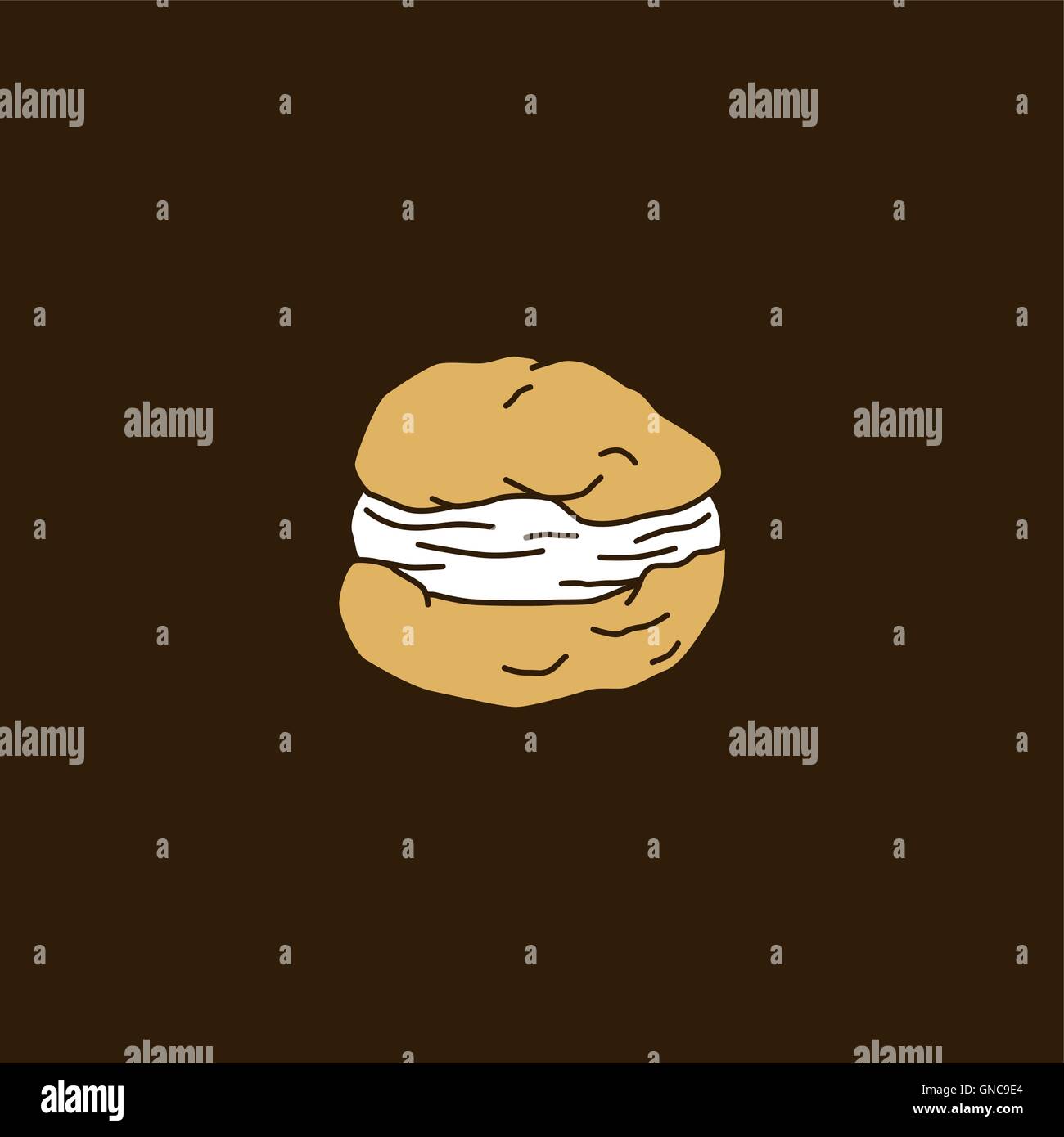 Closeup pastry Stock Vector Images - Alamy