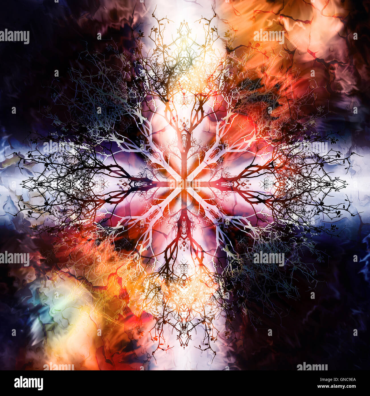 Beautiful ornamental mandala with tree pattern, symbol of life Stock ...