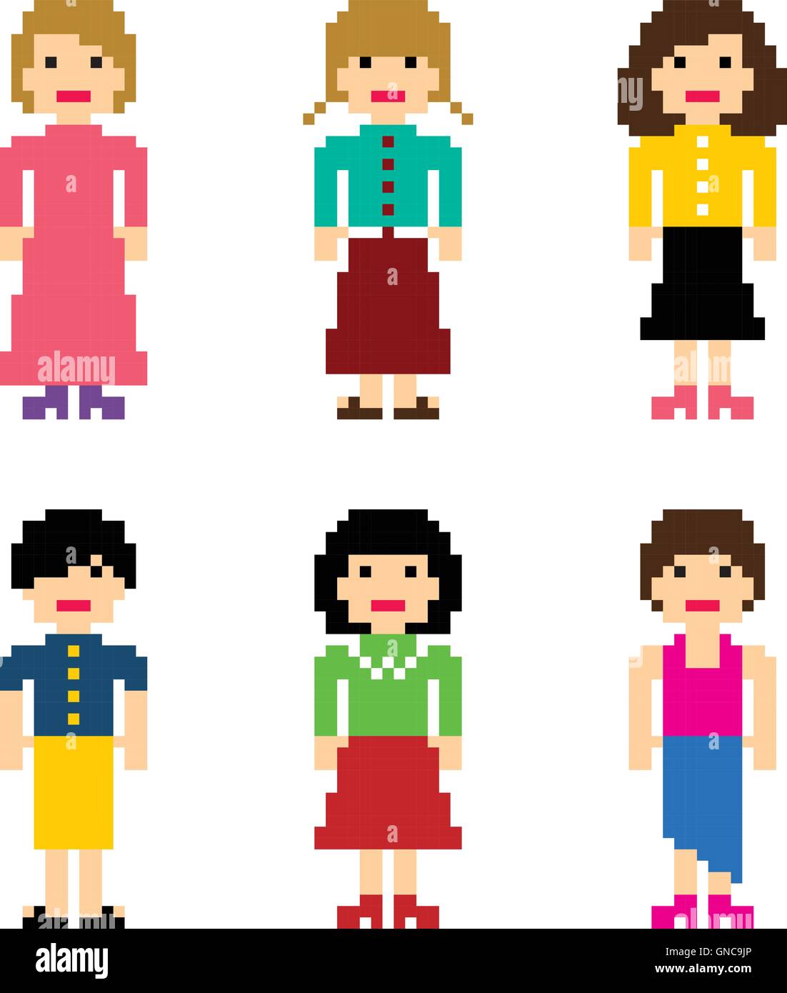 pixel people avatar set Stock Vector Image & Art - Alamy