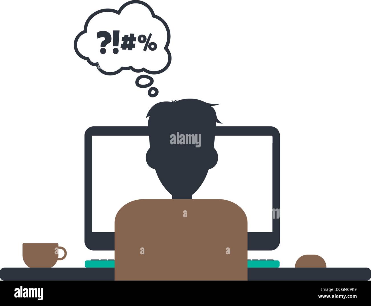 Guy programmer Stock Vector Images - Alamy