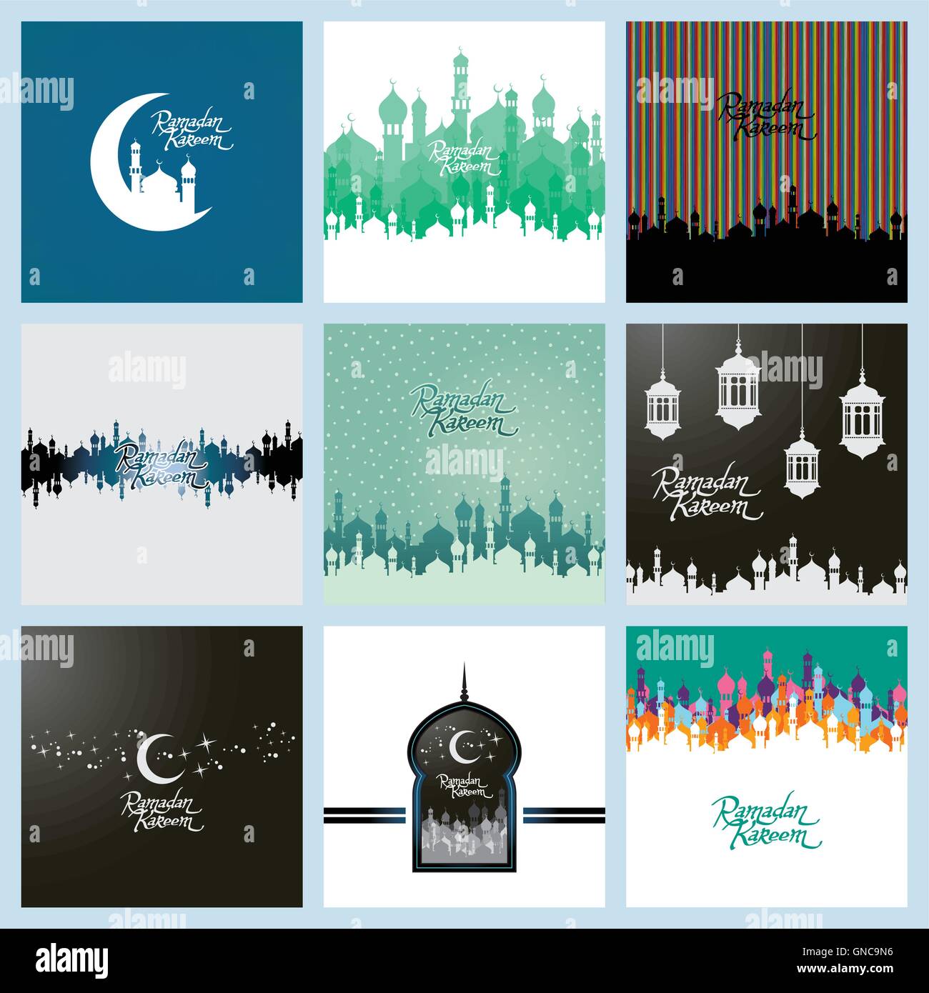 happy islam mubarak Stock Vector Image & Art - Alamy