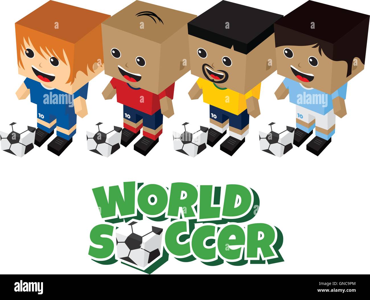 cartoon soccer player Stock Vector Image & Art - Alamy