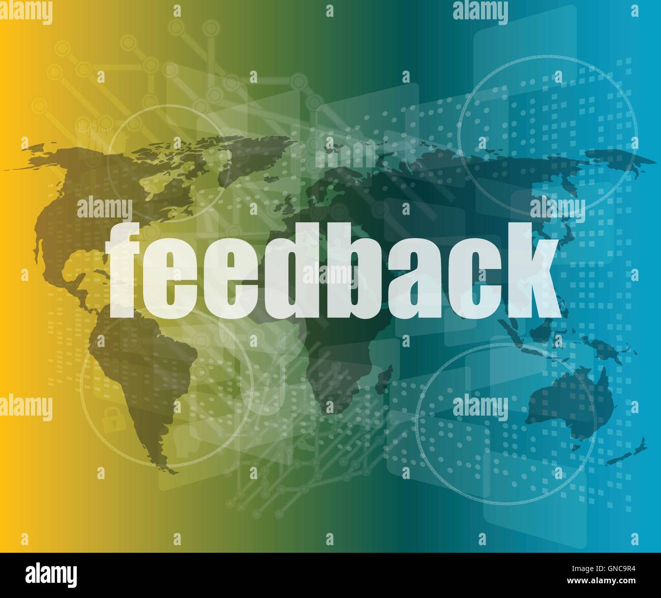 Information technology IT concept: words Feedback on screen vector ...
