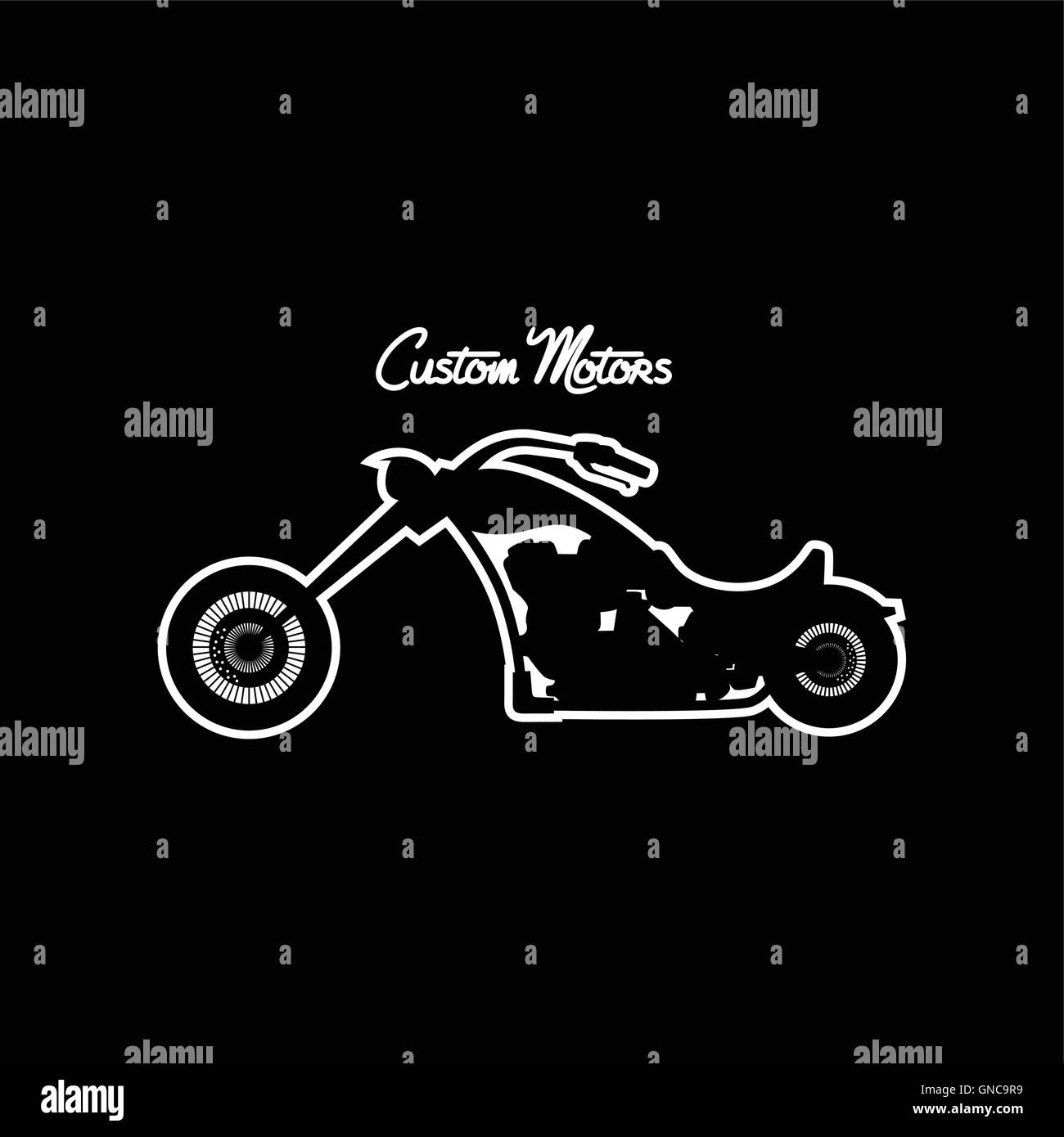 custom motorcycle chopper bike Stock Vector Image & Art - Alamy