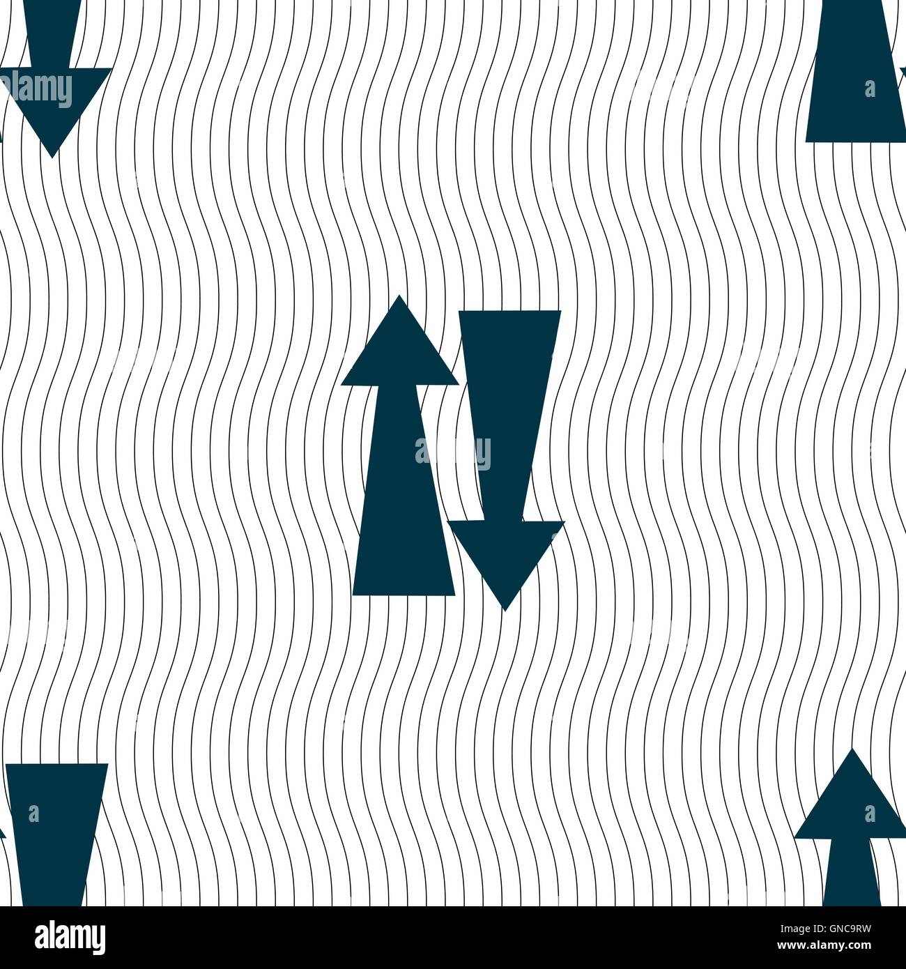 Two way traffic, icon sign. Seamless pattern with geometric texture ...