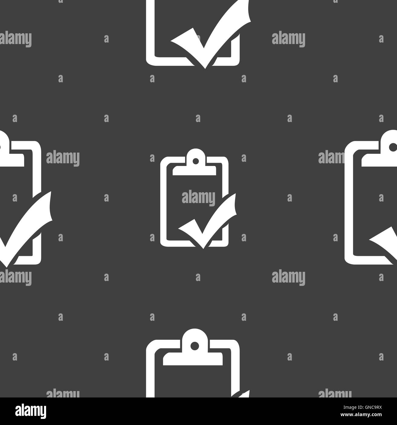 Document grammar control, Test, work complete icon sign. Seamless ...