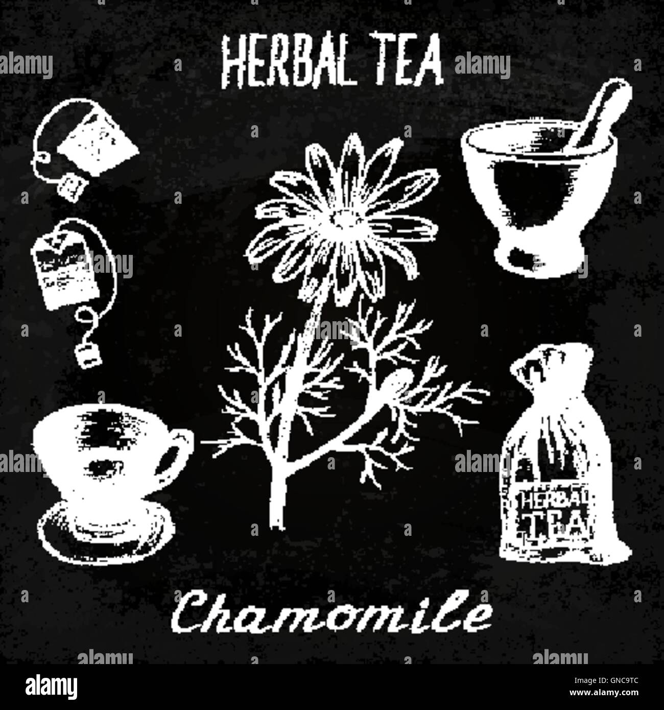 Chamomile for tea Stock Vector Images - Alamy