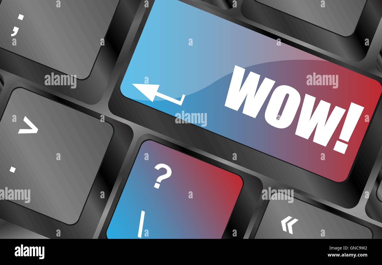 wow button on computer keyboard key vector . keyboard keys, keyboard ...