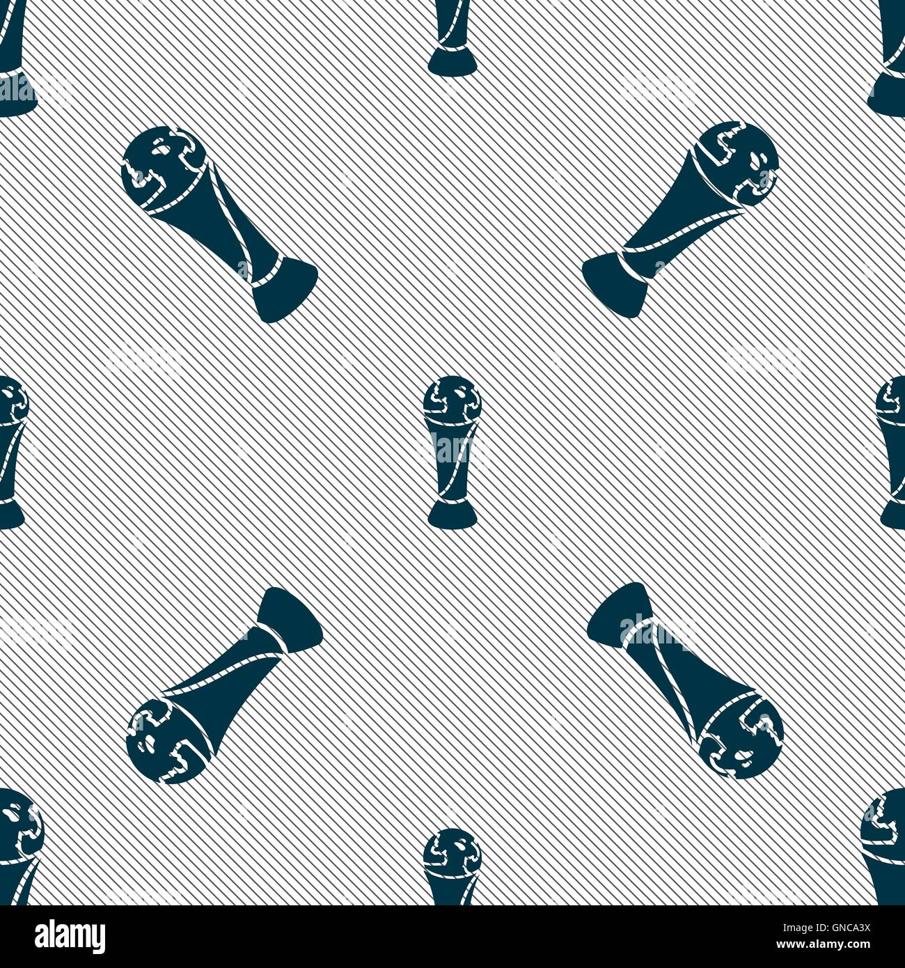 World cup icon sign. Seamless pattern with geometric texture. Vector ...