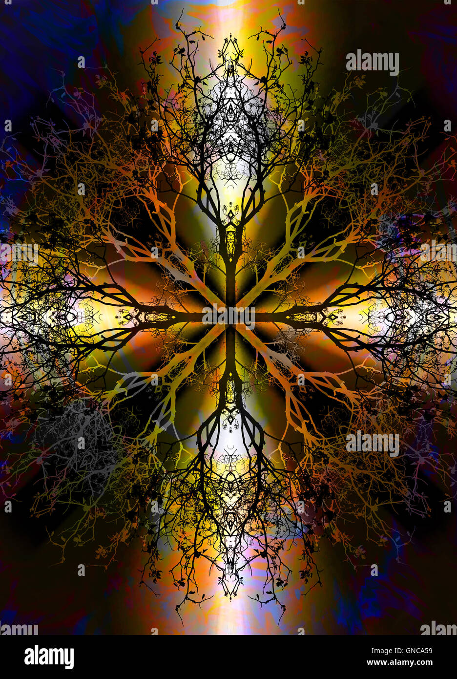 Beautiful ornamental mandala with tree pattern, symbol of life Stock ...