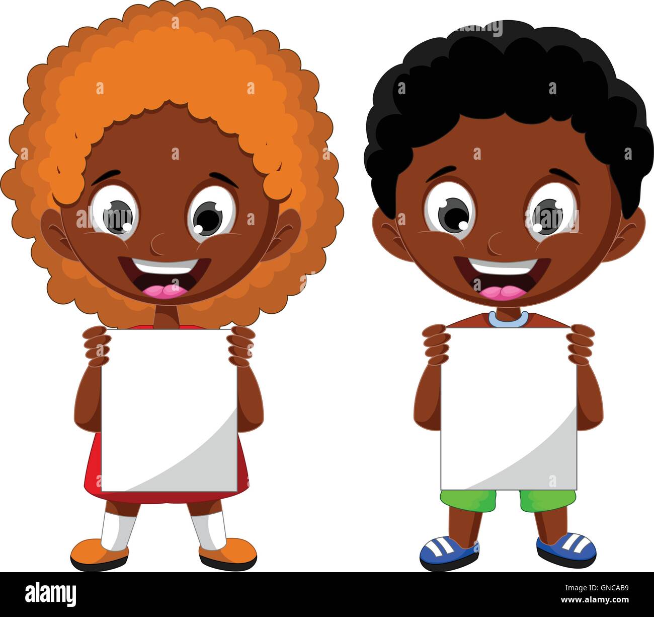 Cute happy girl holding Stock Vector Images - Alamy