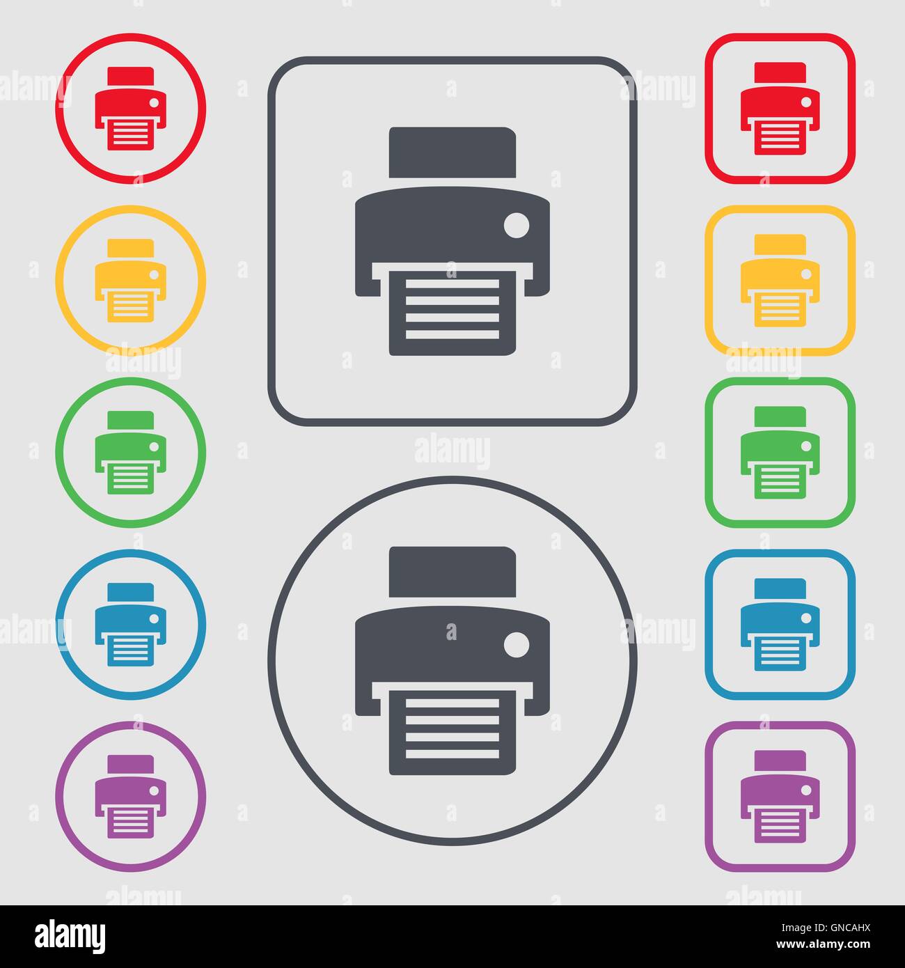 Fax printer icon sign symbol hi-res stock photography and images - Alamy