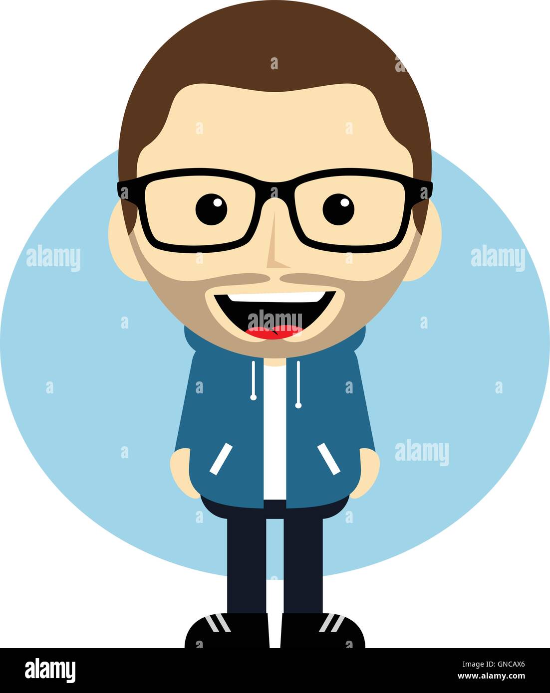 geek cartoon nerd character Stock Vector Image & Art - Alamy