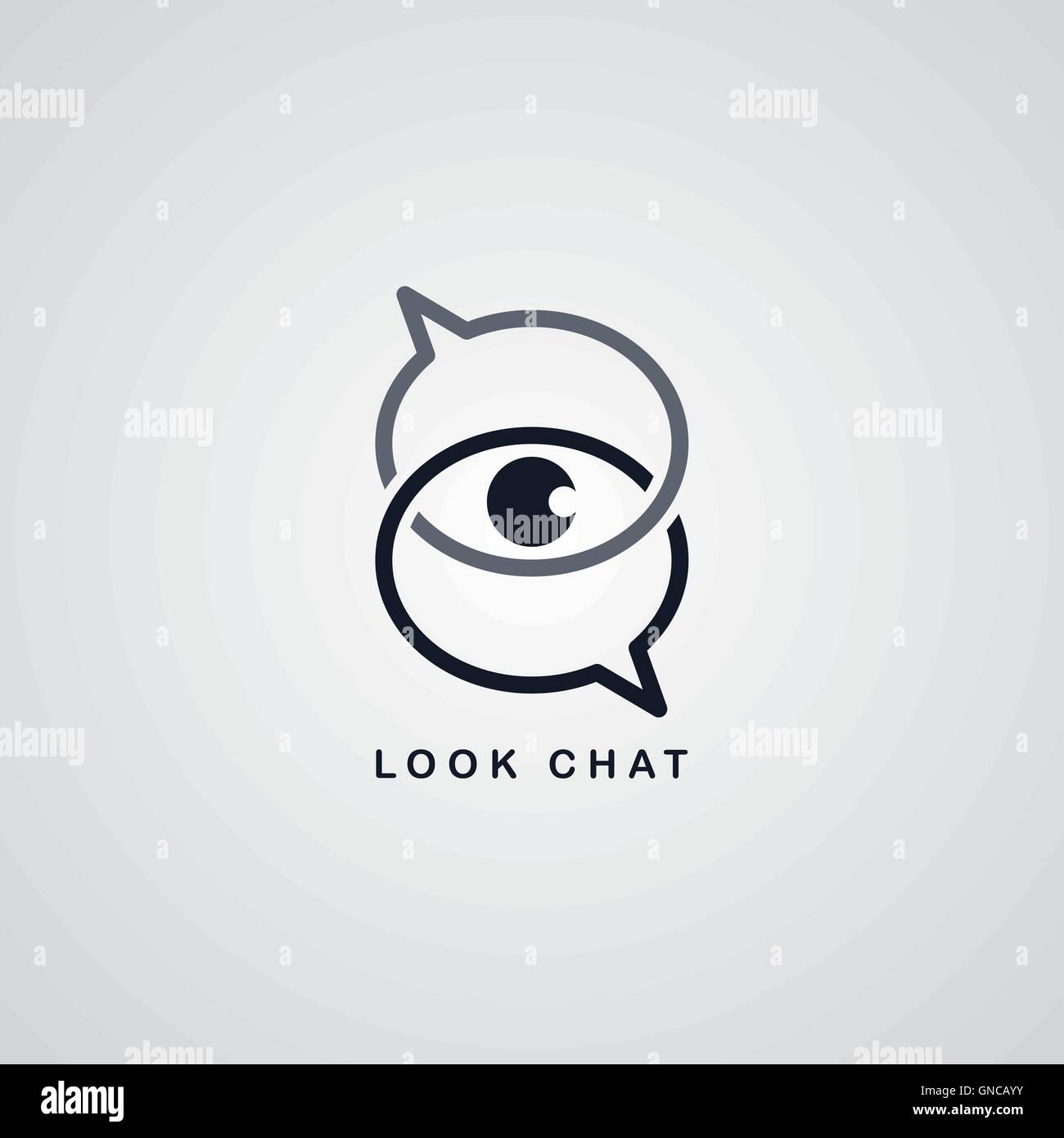 look chat logotype Stock Vector Image & Art - Alamy