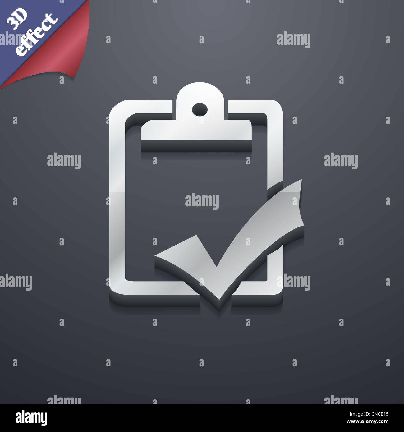Document grammar control, Test, work complete icon symbol. 3D style ...