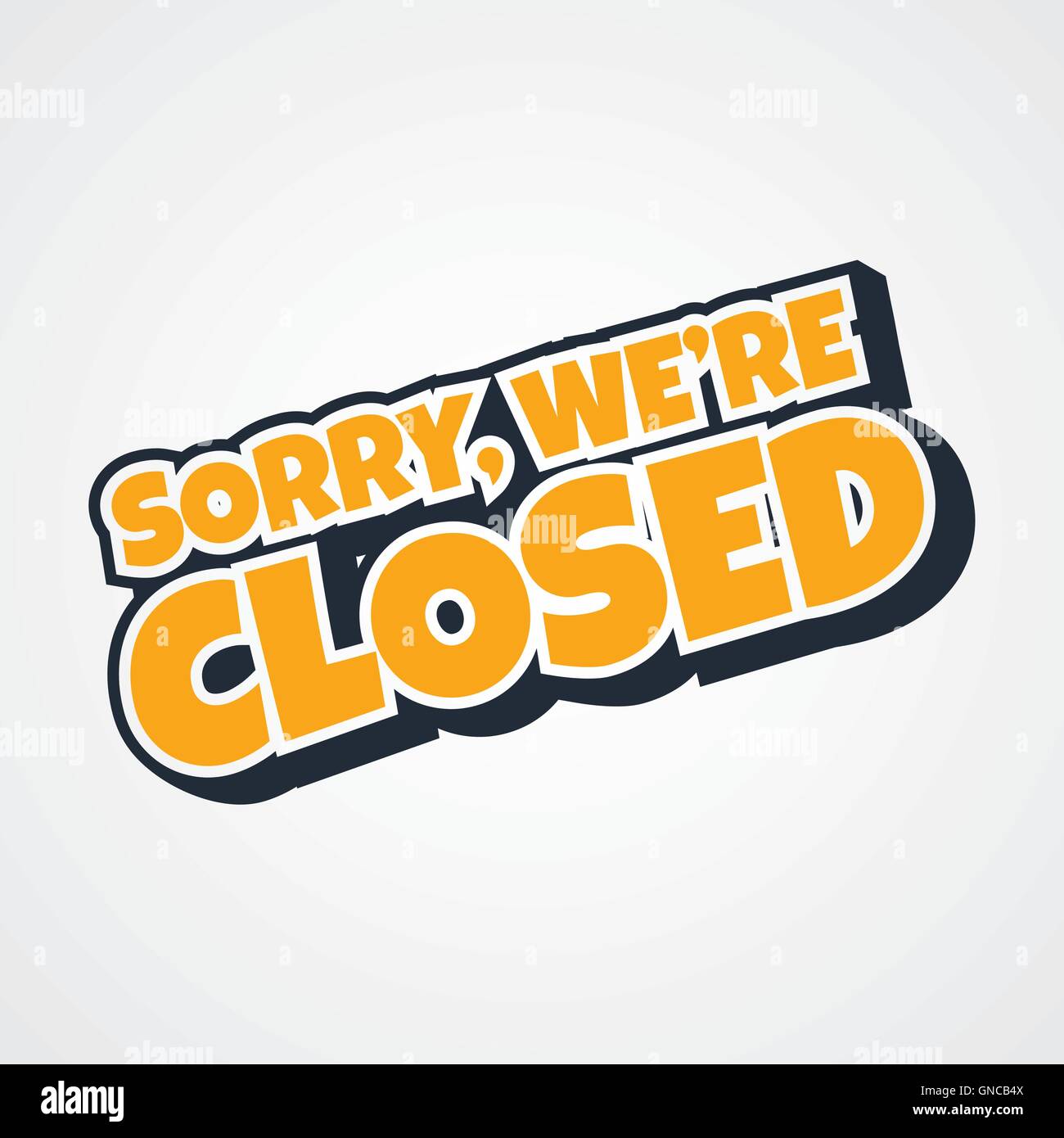 Cartoon closed shop sign hi-res stock photography and images - Alamy