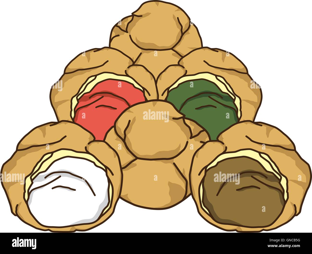 Puff Pastry Stock Vector Images - Alamy