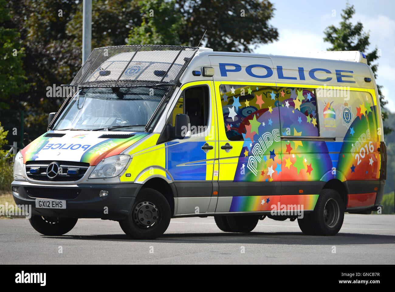 Police van decorated for Pride 2016, at first LGBT ambulance conference ...