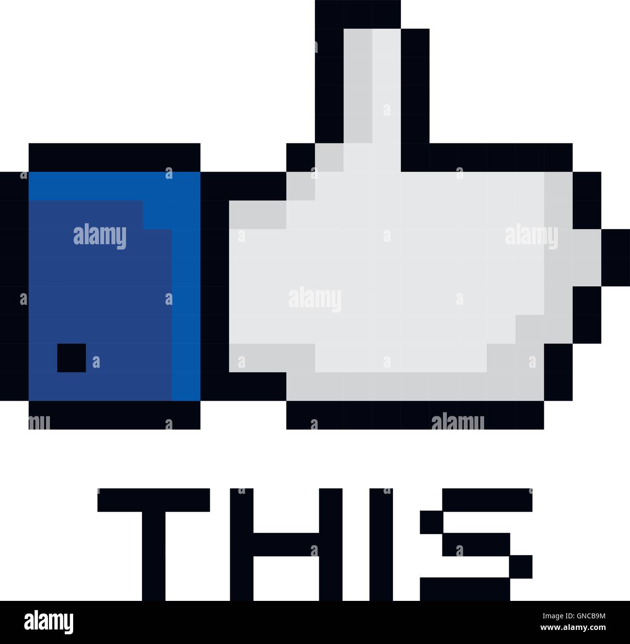 Like pixelated icon Stock Vector Images - Alamy