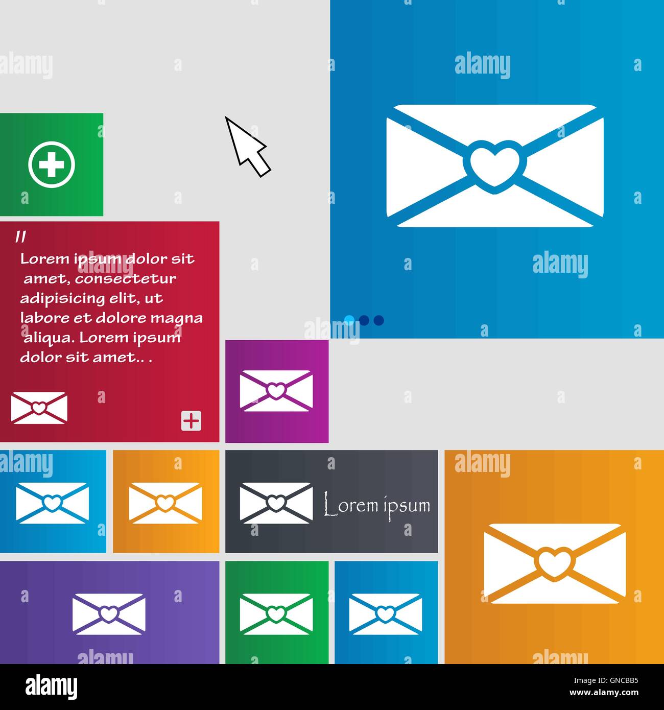 love letter icon sign. buttons. Modern interface website buttons with ...