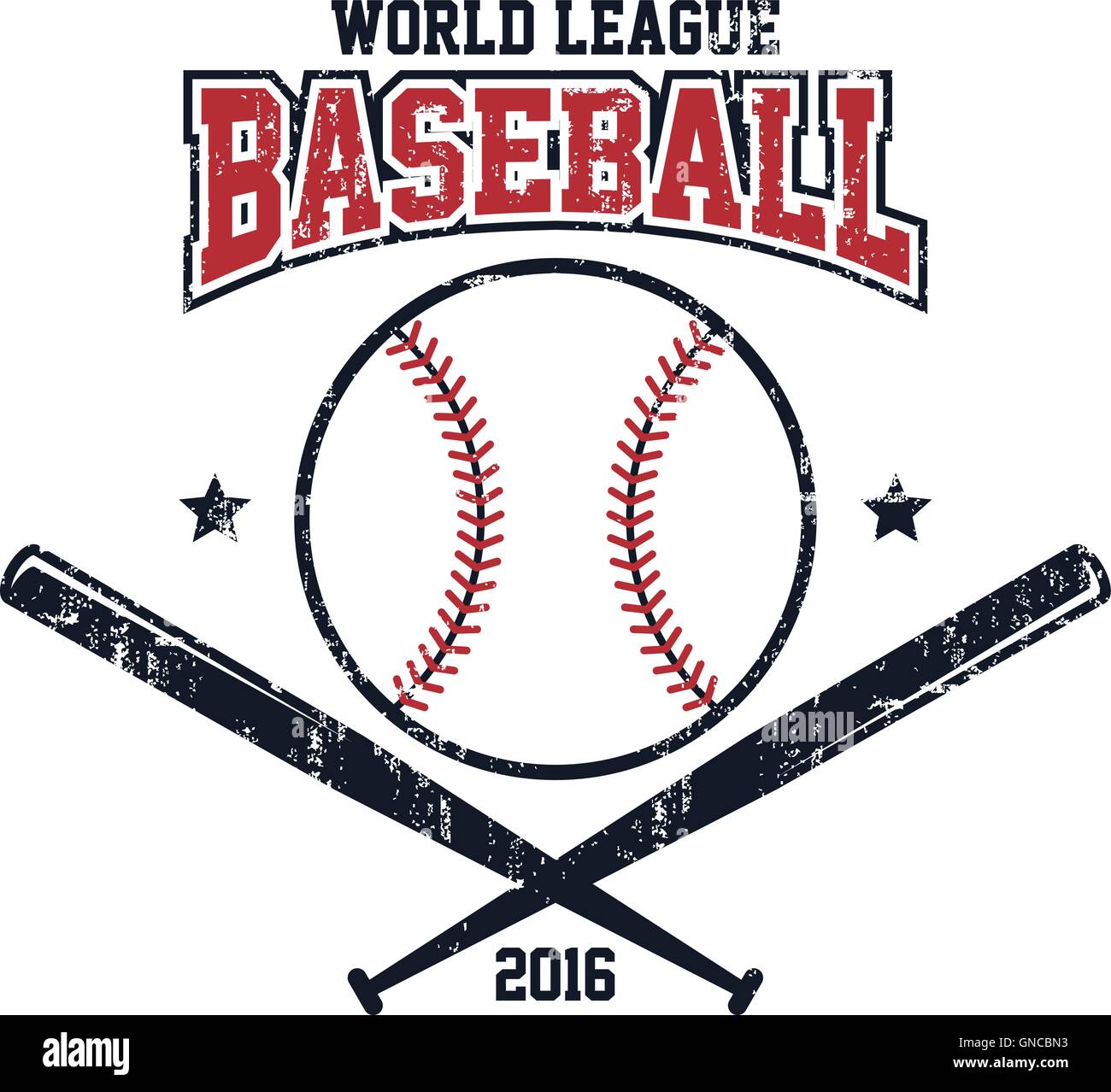 Blue white baseball emblem Stock Vector Images - Alamy