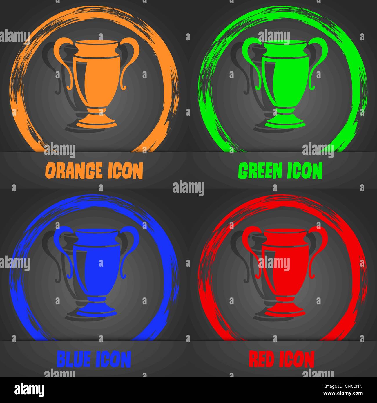 Orange bowl trophy Stock Vector Images - Alamy